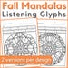 Fall Color by Music Listening Glyphs Worksheets - Music Appreciation ...