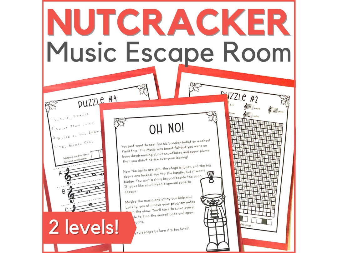 The Nutcracker Music Escape Room - Printable Music Game for Holiday ...