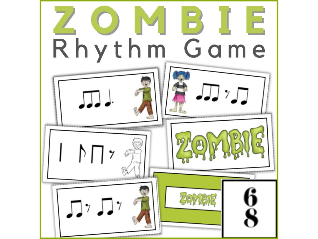 Rhythm Card Game for 6/8 Time, Compound Meter - Music Centers Activity ...