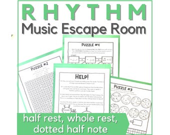Music Rhythm Escape Room Activity - Printable Game for Music Class ...