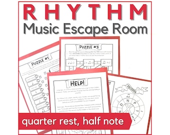 Music Rhythm Escape Room Activity - Printable Game for Music Class ...
