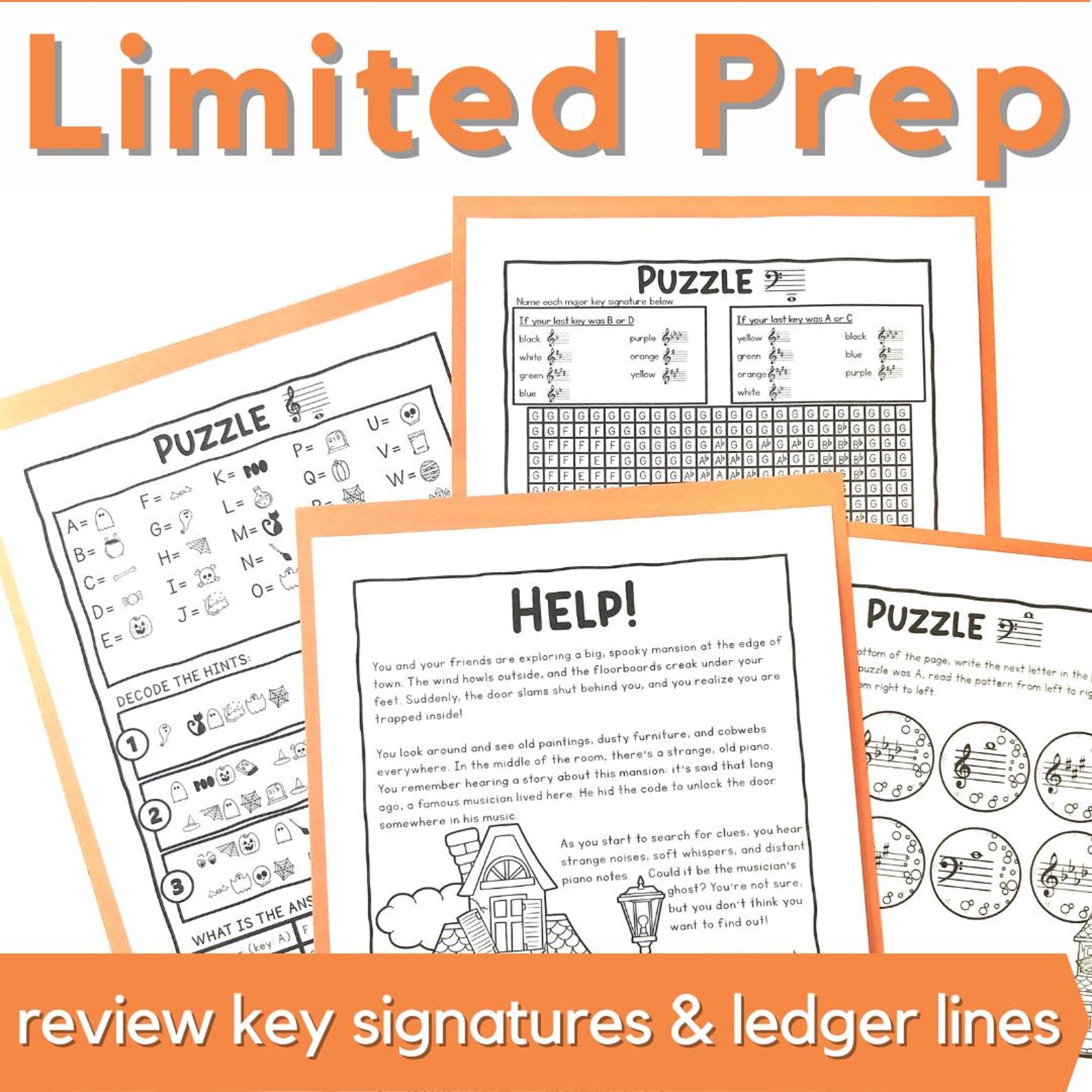 Key Signature & Ledger Line Notes Music Escape Room Activity ...