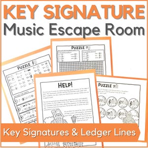 Key Signature & Ledger Line Notes Music Escape Room Activity ...