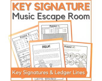 Bass & Treble Clef Note Names Music Escape Room Activity - Printable ...