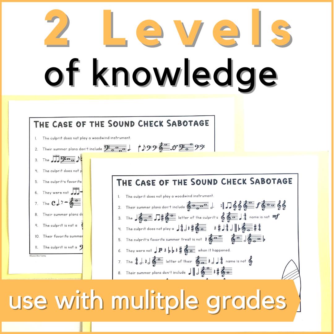 Summer Music Mystery Game - Printable Summer Music Activity for End of ...