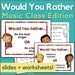 Would You Rather Music Game for Kids - Printable & Digital This of That ...