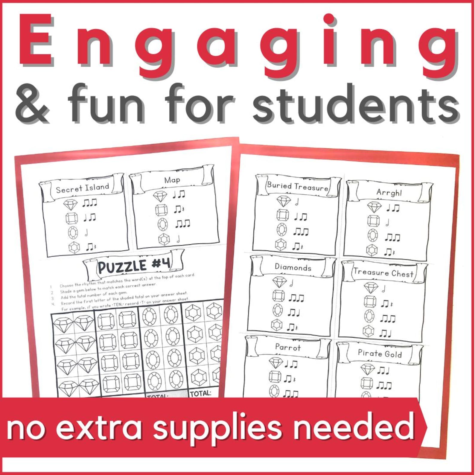 Music Rhythm Escape Room Activity - Printable Game for Music Class ...