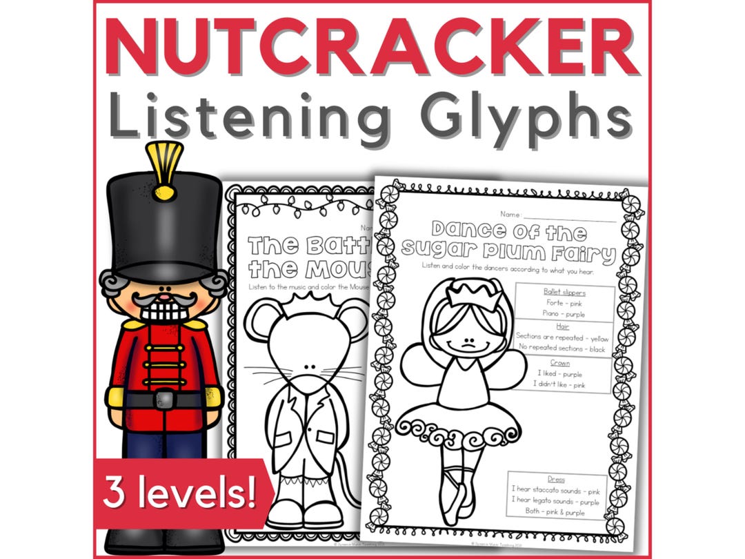 The Nutcracker Music Activities - Listening Glyphs & Worksheets for ...