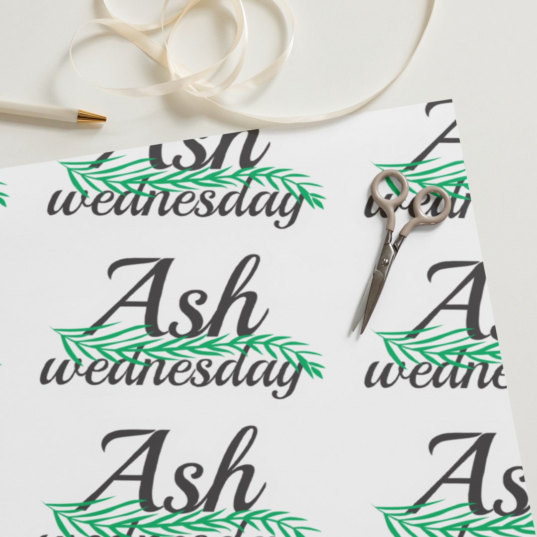 Ash Wednesday Lent Religious Wrapping Paper Roll Set Premium Matte ...