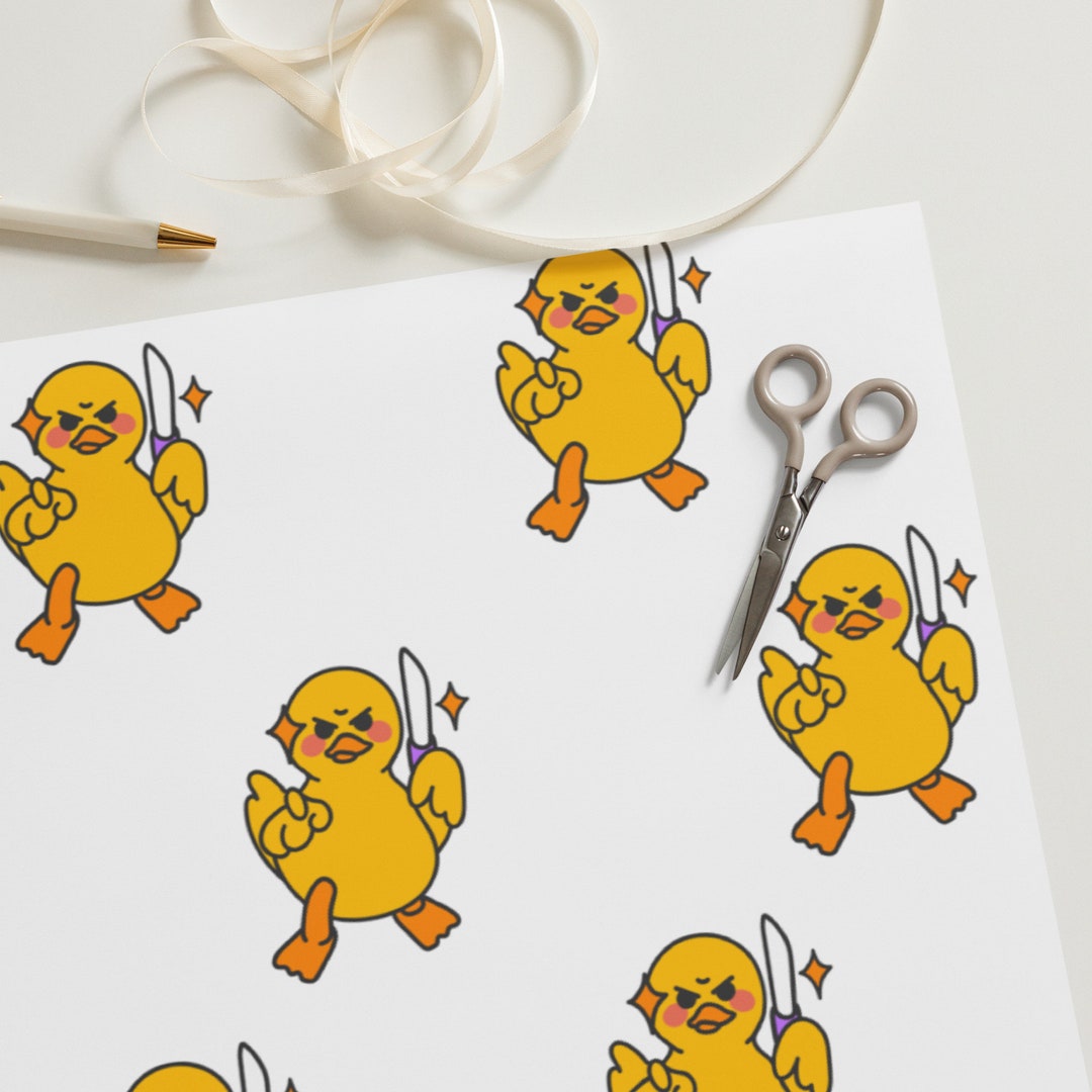Duck Fury Animal Themed Wrapping Paper Set Pack of 3 Quack-tastic Gift ...