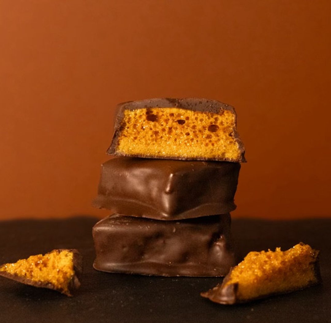 Hokey Pokey (sponge Candy) Dipped in Dark Chocolate - 6oz - Vegan and ...