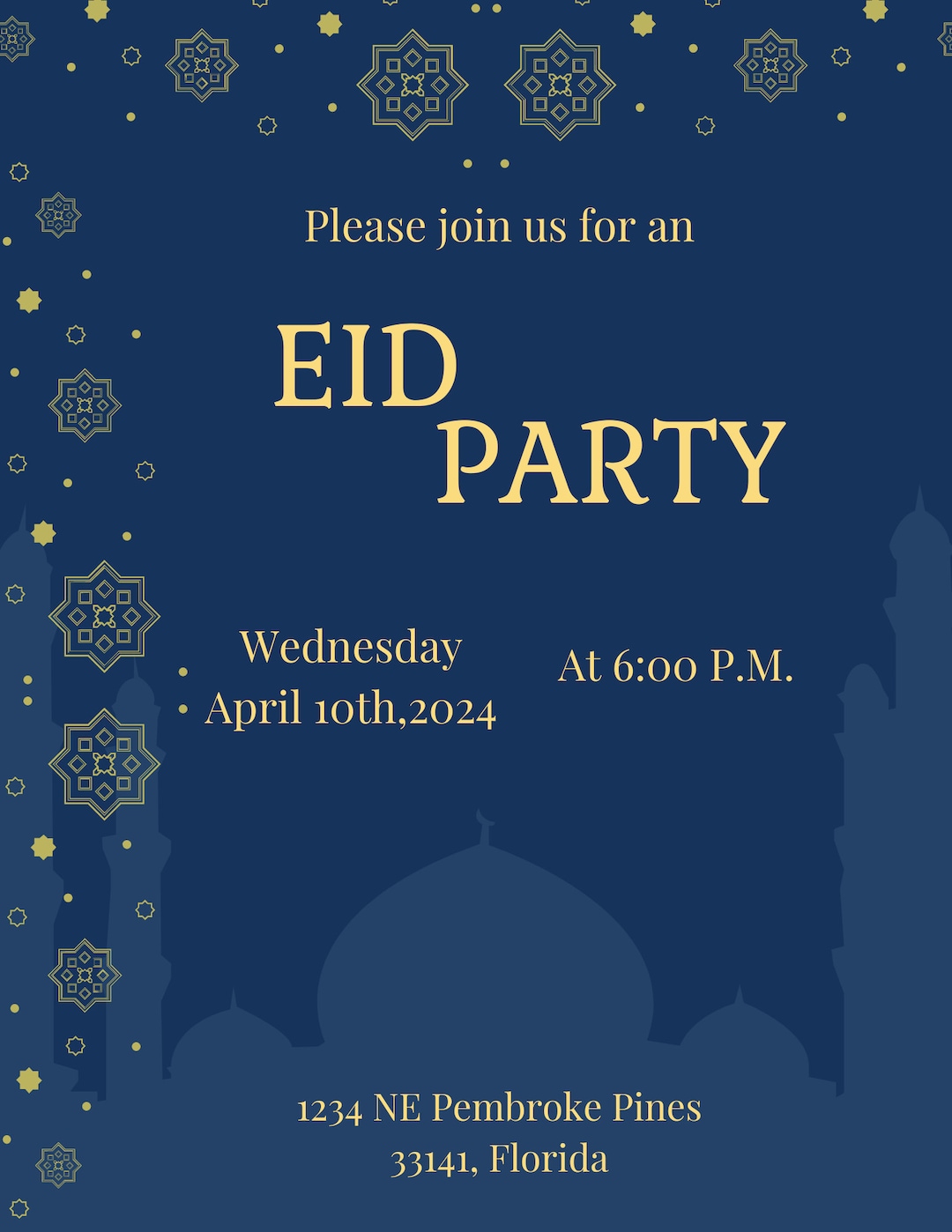 Eid Party Invitation - Etsy