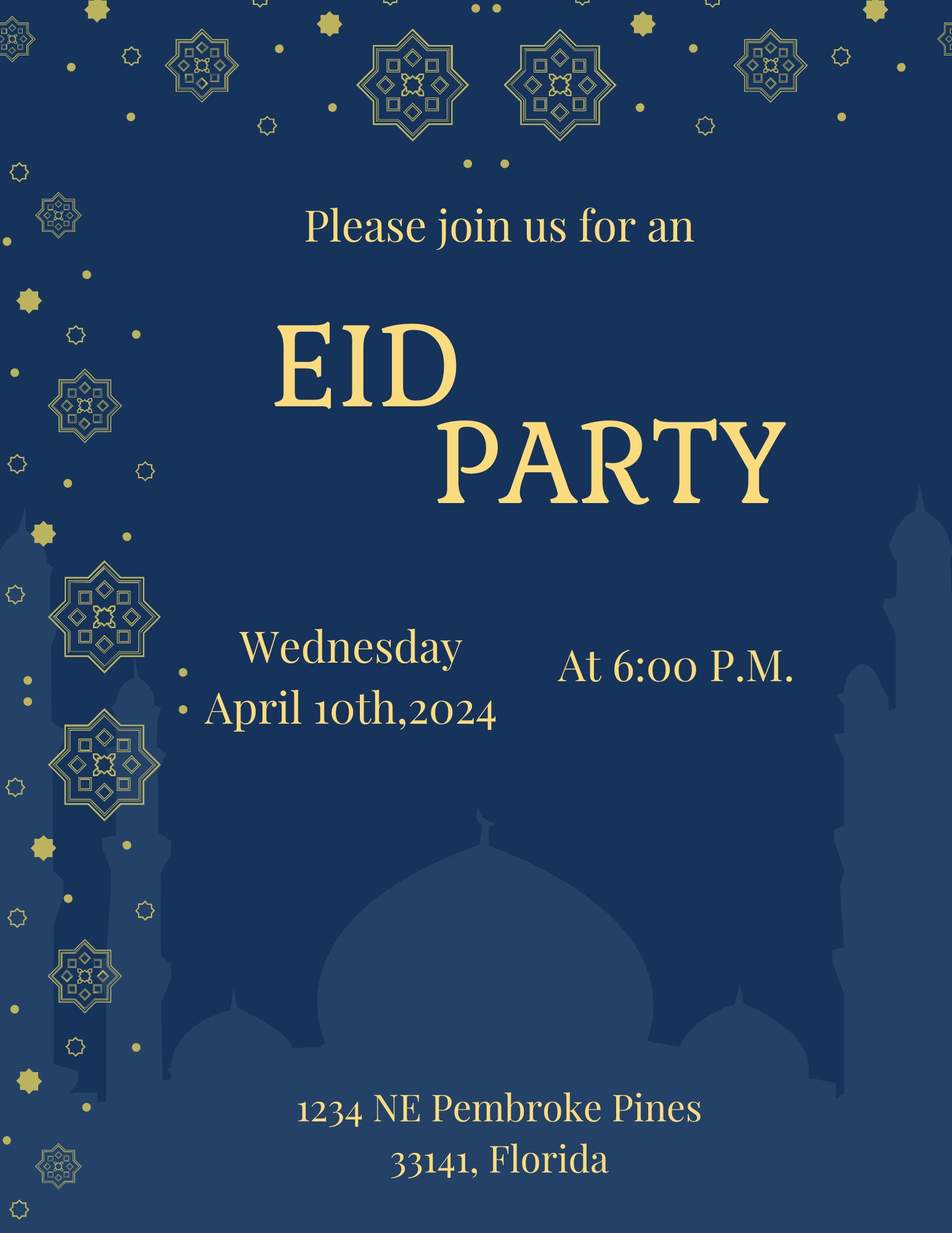 Eid Party Invitation - Etsy