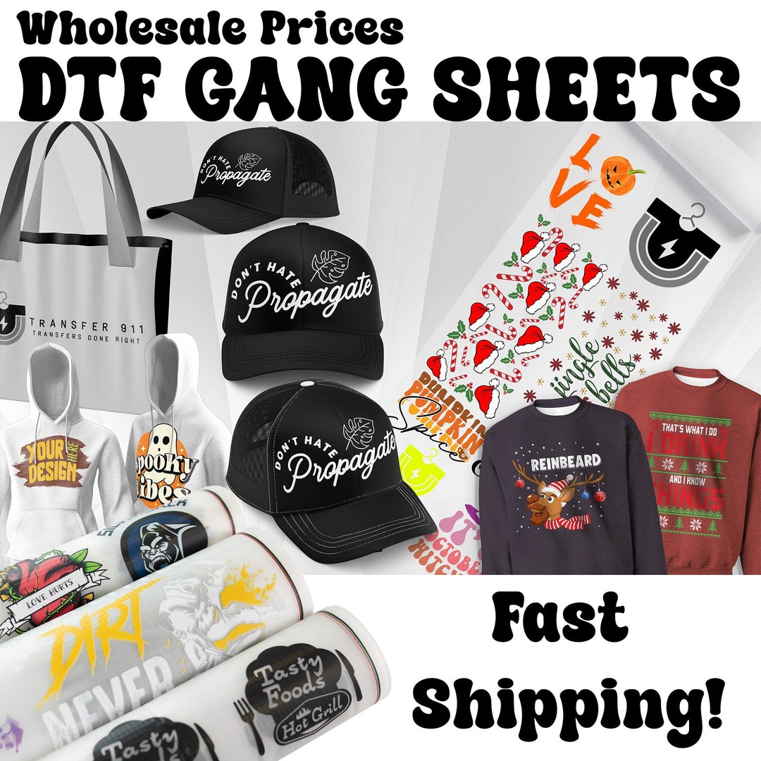 Custom DTF Gang Transfer Rolls - Multiple Sizes - Upload Ready to Print ...