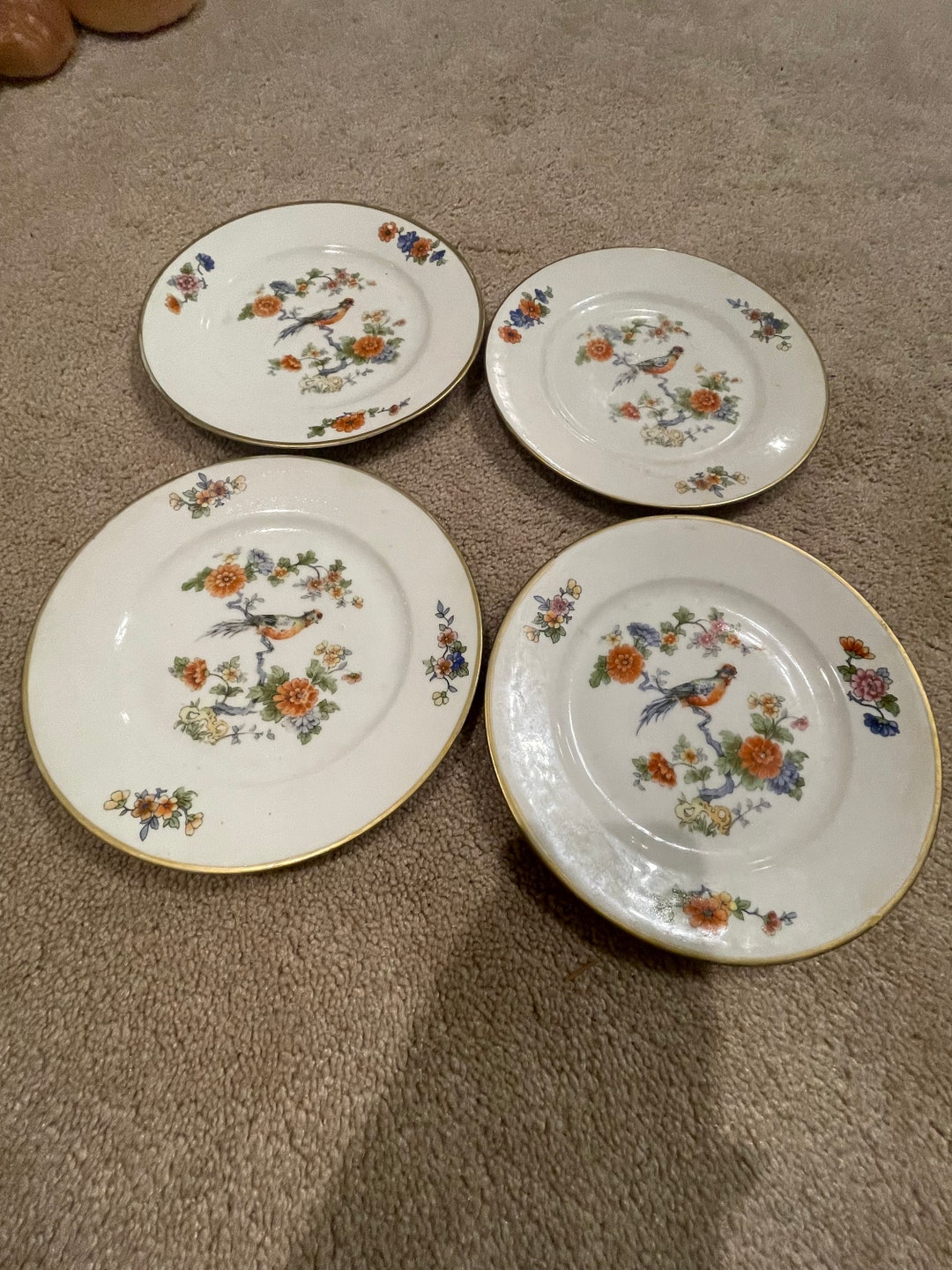 Vintage Bird Asian Theme Plate - Etsy