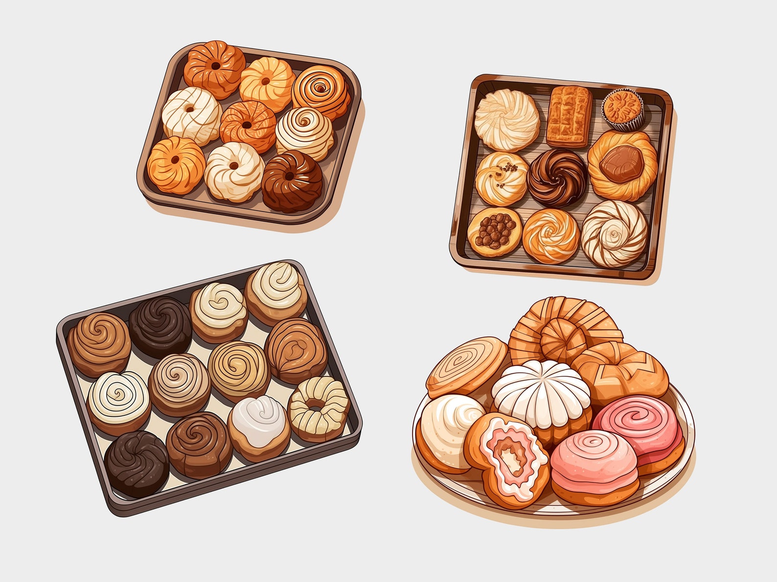 Pan Dulce Clipart Pack | 57 Transparent Pngs | Mexican Sweet Bread PNG ...