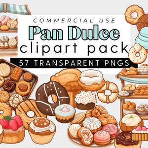 Pan Dulce Clipart Pack | 57 Transparent Pngs | Mexican Sweet Bread PNG ...