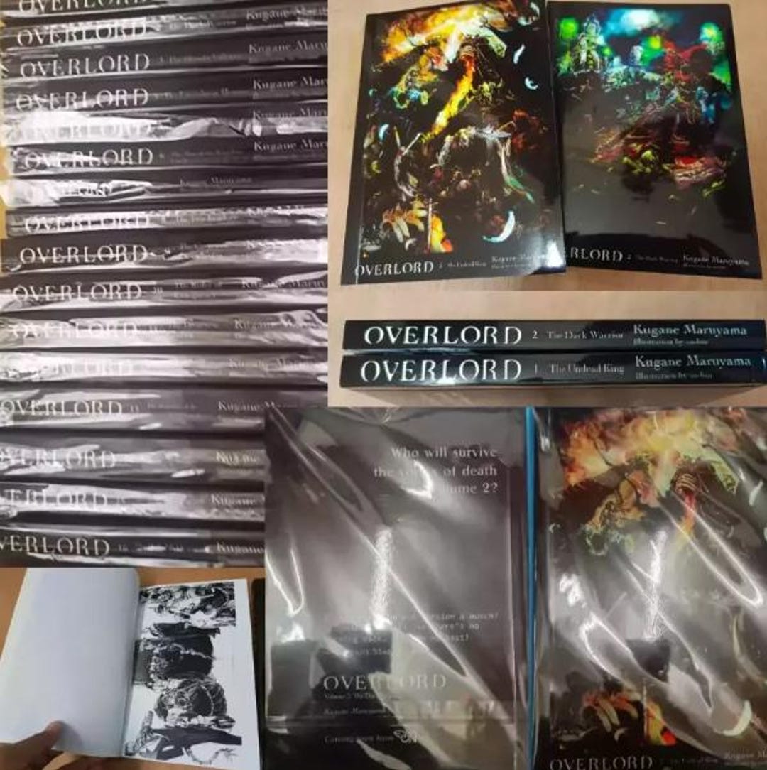 OVERLORDED Light Novel Volumes 1-16 English Version by Kugane Maruyama ...