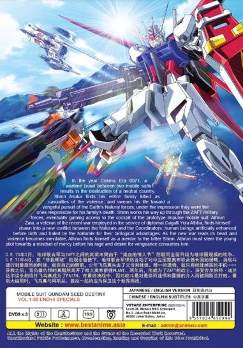 DVD Anime Mobile Suit Seed Destiny (1-50 End) + 4 Specials English ...