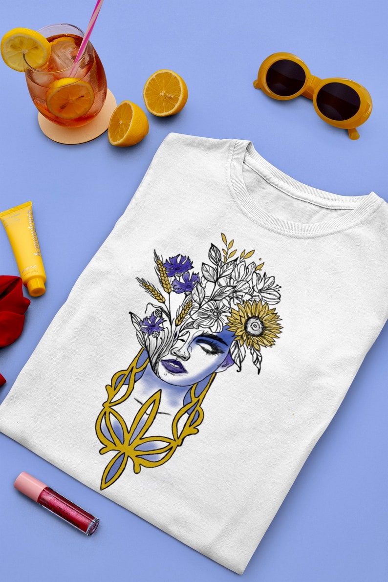T-shirt handcrafted T-shirts With a Ukrainian Heart unique T-shirt ...