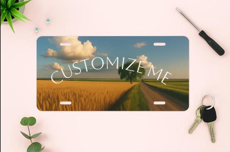 Kansas Vanity Plate, Custom Personalized License Plate, Scenic ...