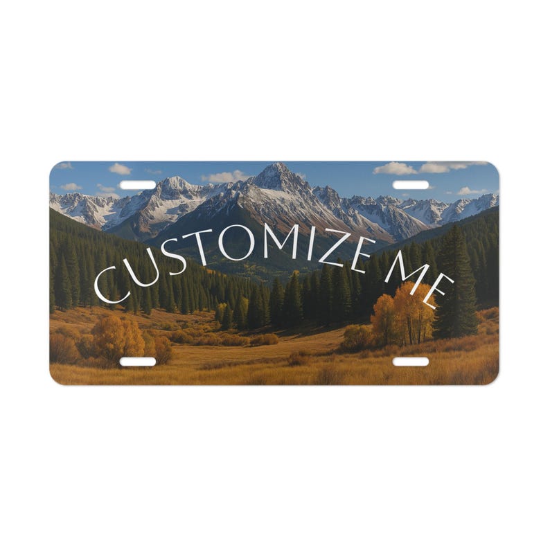 Colorado Vanity Plate, Custom Personalized License Plate, Scenic ...