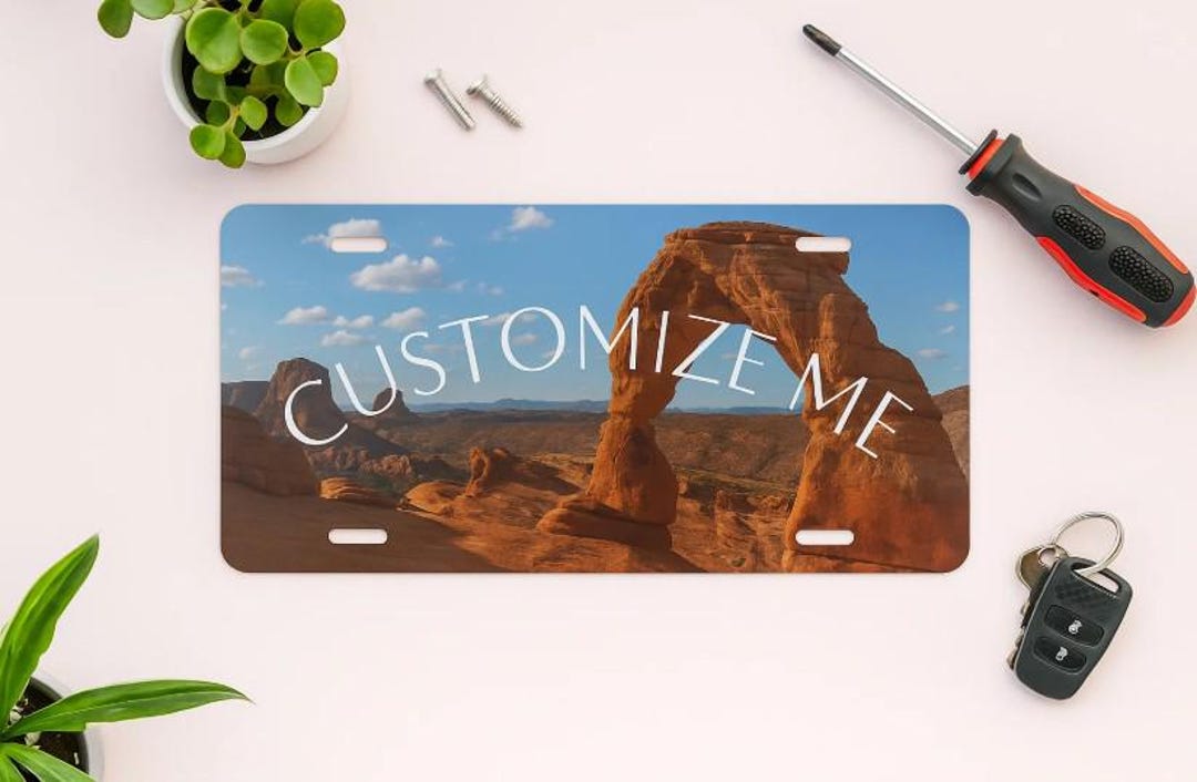 Utah Scenic Vanity Plate: Custom Aluminum License Plate, Car Decor - Etsy
