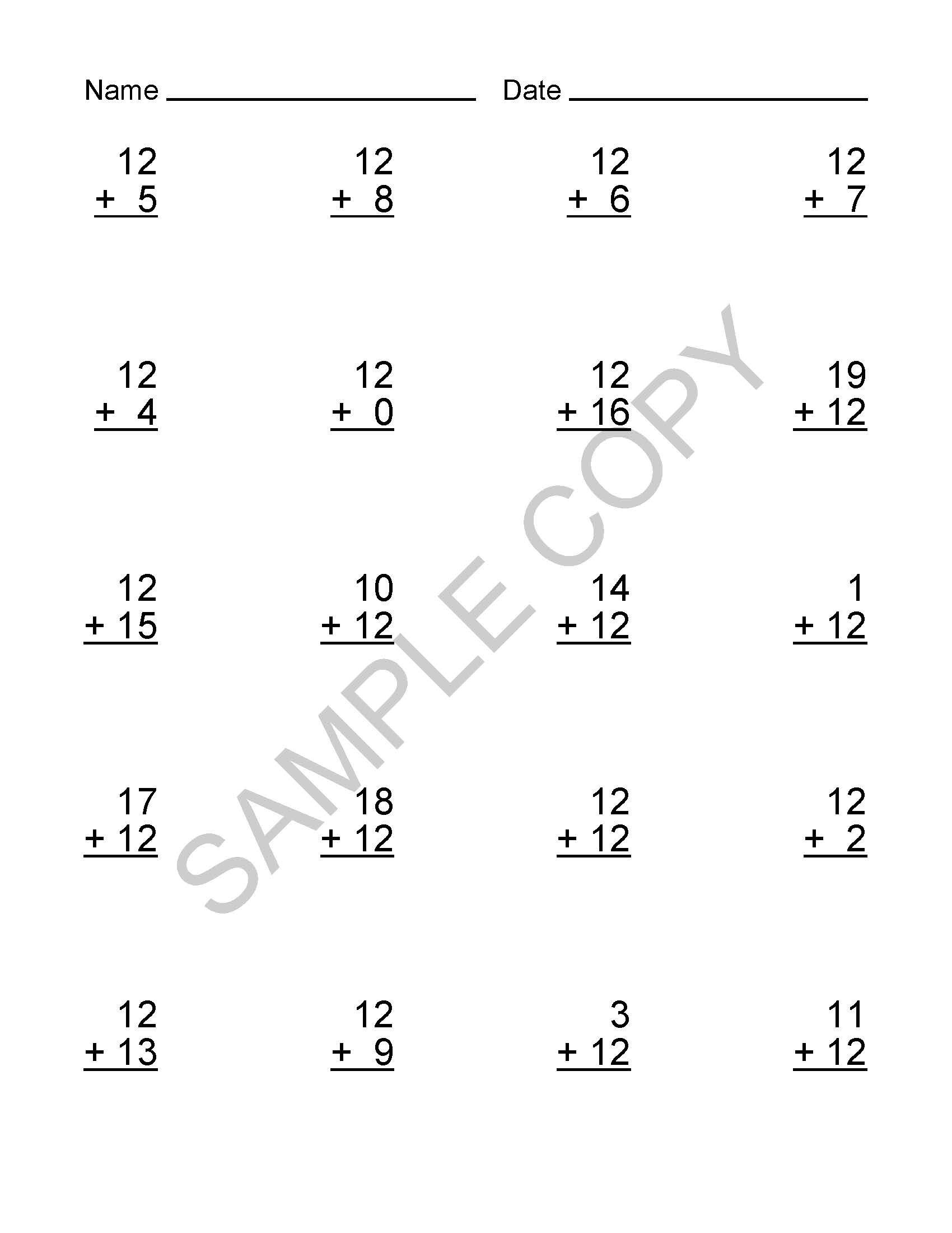 21 Printable - Math Worksheets for Kids Ages 5-8. Single Digit Addition ...