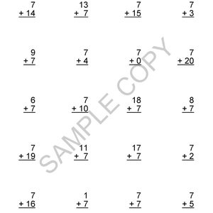 21 Printable - Math Worksheets for Kids Ages 5-8. Single Digit Addition ...