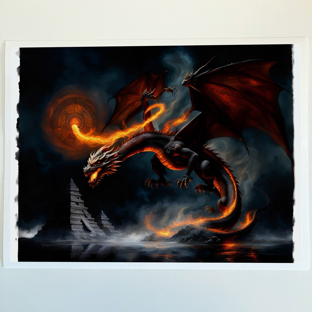 Ancestral Fire 007 Channeled Iconography Art of Mušḫuššu Fine Art ...