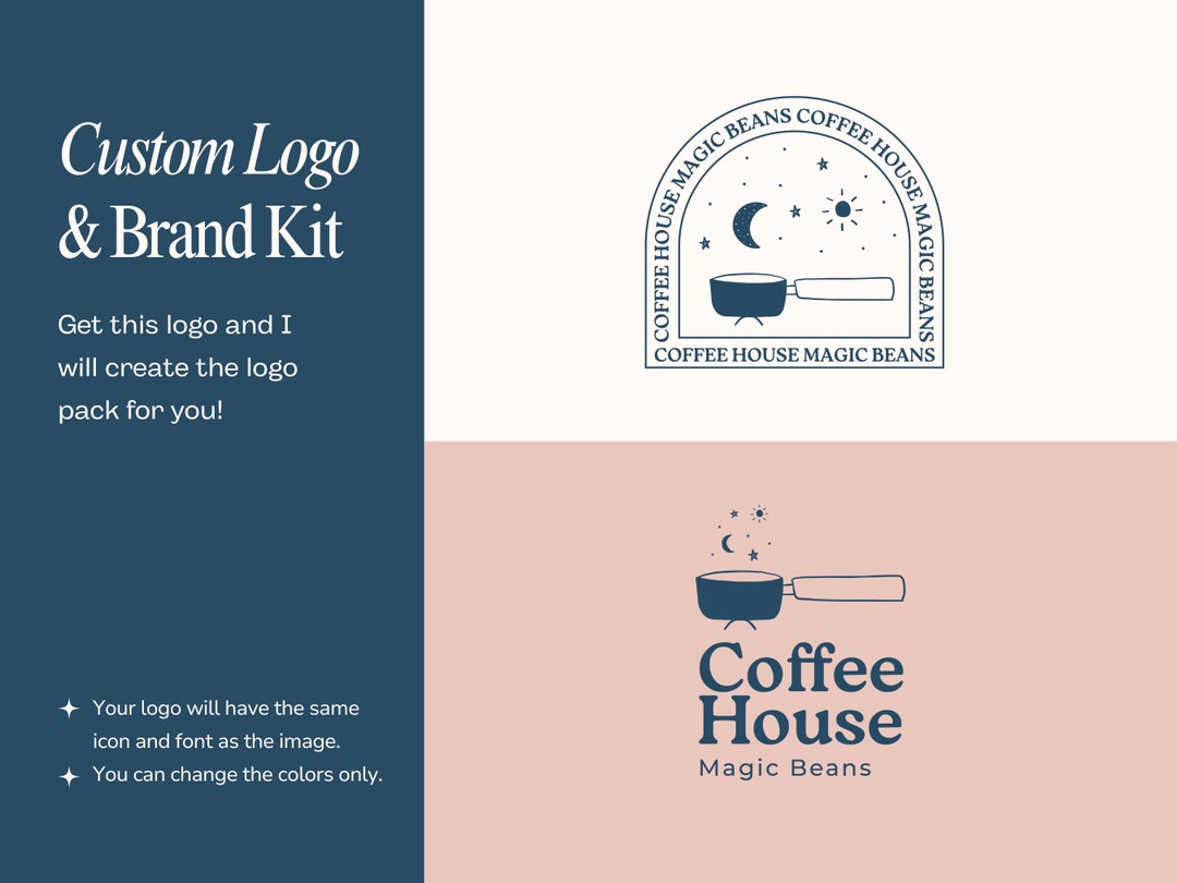 Custom Coffee Shop Logo, Personalized Coffeehouse Logo, Cafe Branding ...
