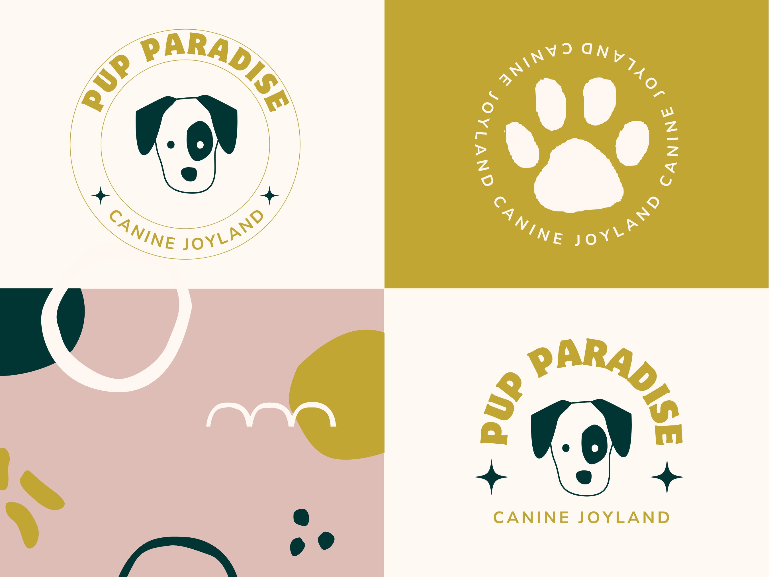 Editable Dog Logo Design in Canva - Custom Pet Logo Template - Paw ...