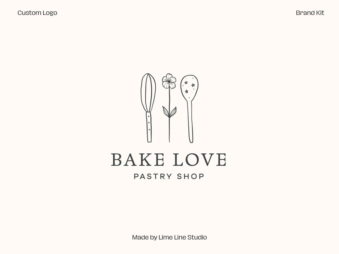Custom Bakery Logo Design, Personalized Branding Kit, Cake Shop Logo ...