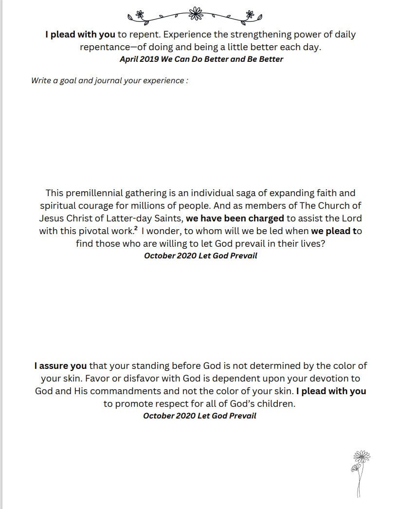 President Russell M. Nelson's Invitations and Promises Journal. Pink ...