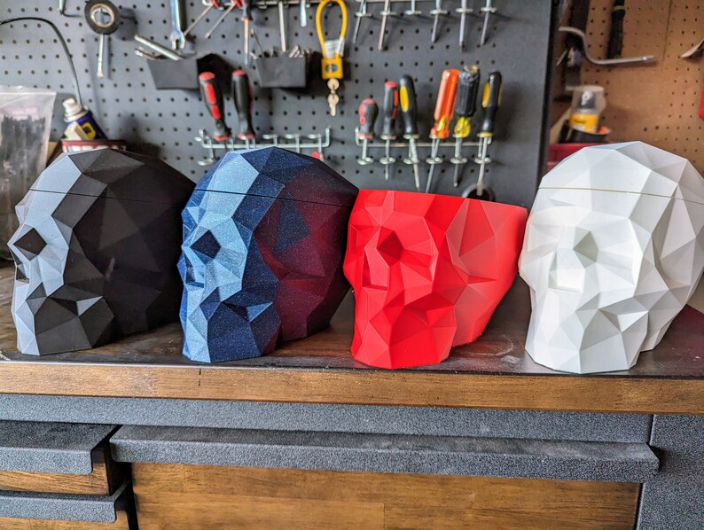 3d Printed Geometric Skull Commander Deck Box, Magic the Gathering - Etsy
