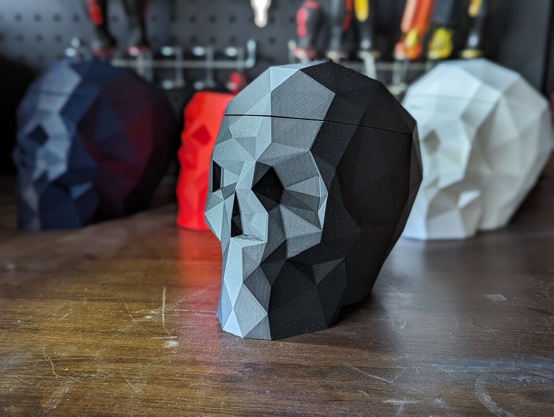3d Printed Geometric Skull Commander Deck Box, Magic the Gathering - Etsy
