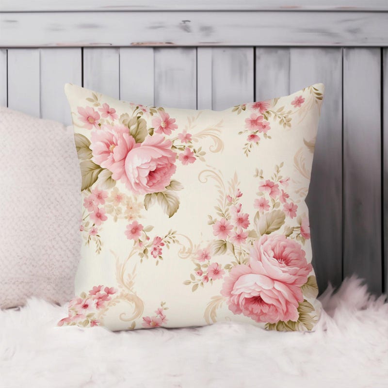 Cottages and Roses Pillow - Etsy