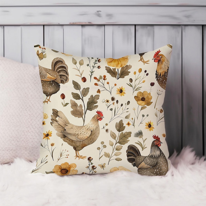 Chicken Throw Pillow - Etsy