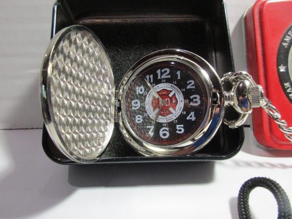 Fireman's Pocket Watch in Original Metal Box Emergenc… - Gem