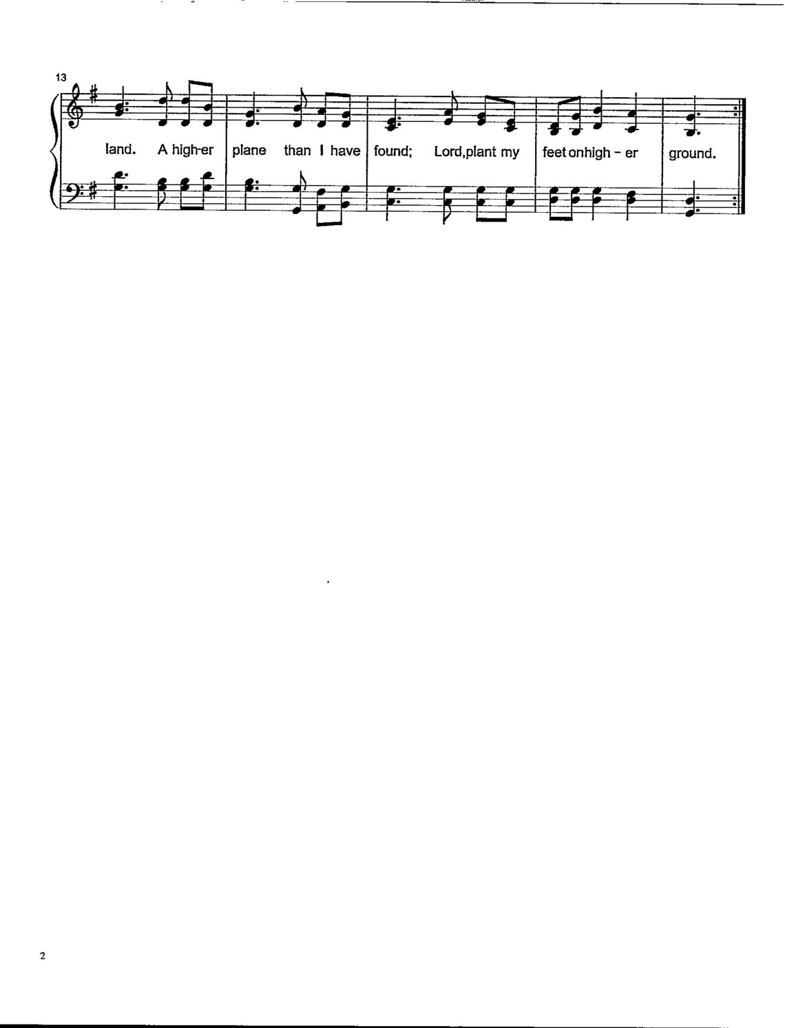 Higher Ground - Digital Download Hymn Tune for Piano Organ and Voices ...