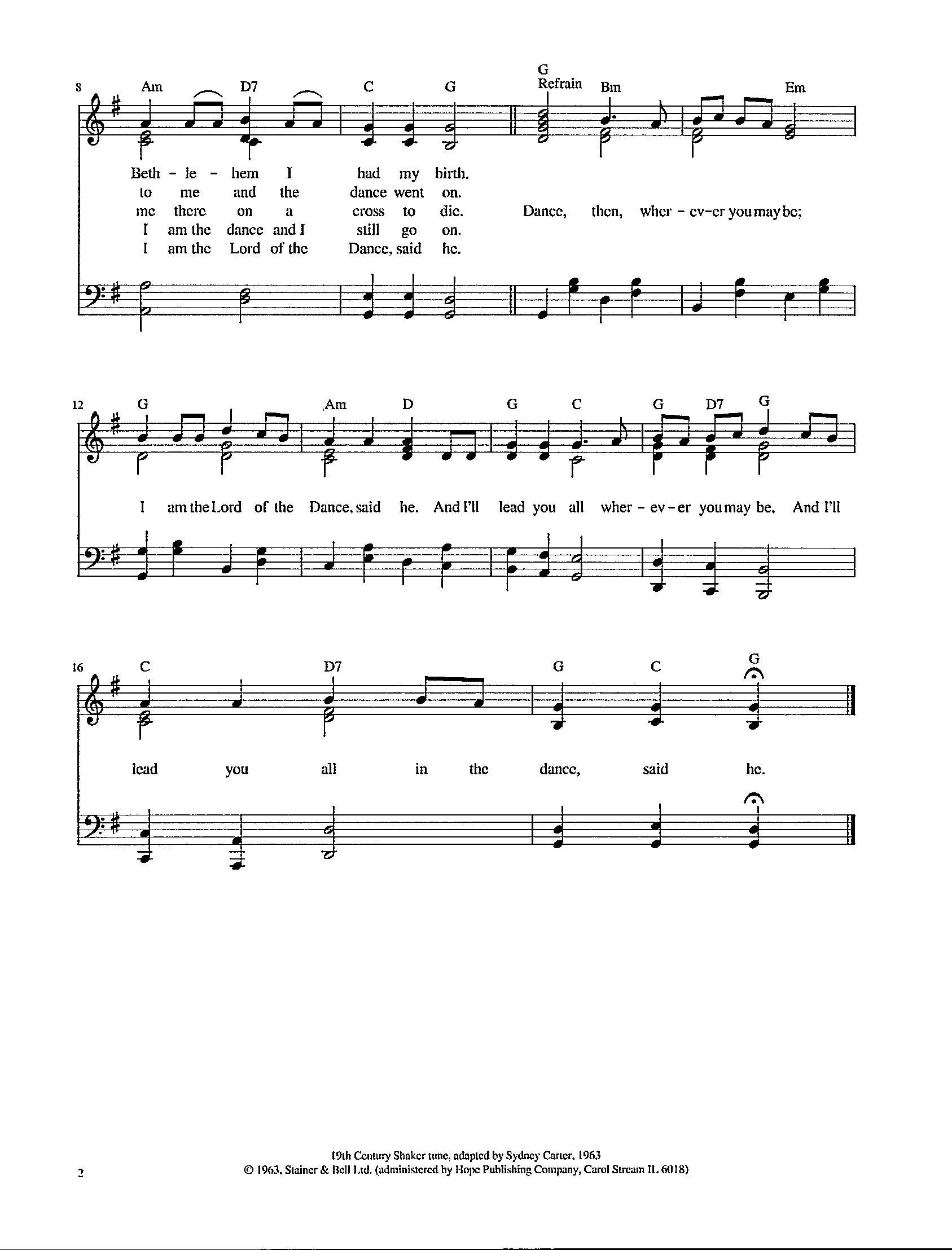 Lord of the Dance - Digital Download Hymn - 19th Century Shaker Tune - Etsy