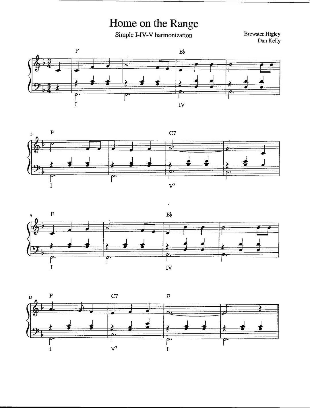 Home on the Range - Digital Download Easy Cowboy Song - Key of F - Etsy