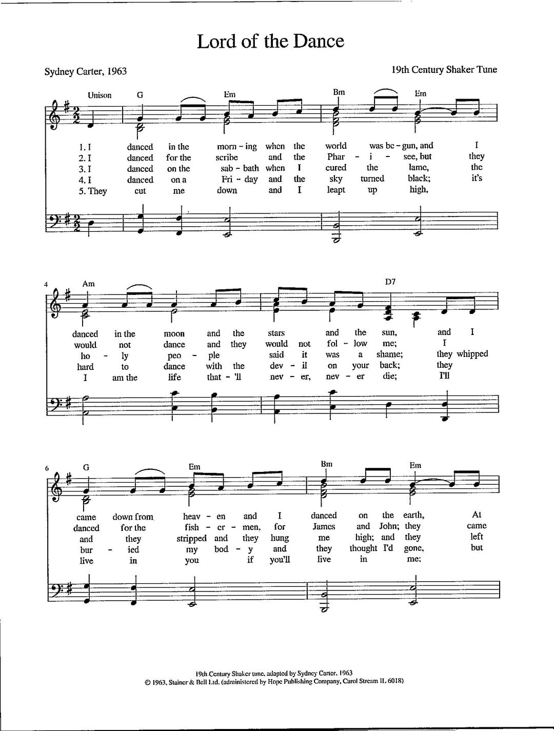 Lord of the Dance - Digital Download Hymn - 19th Century Shaker Tune - Etsy