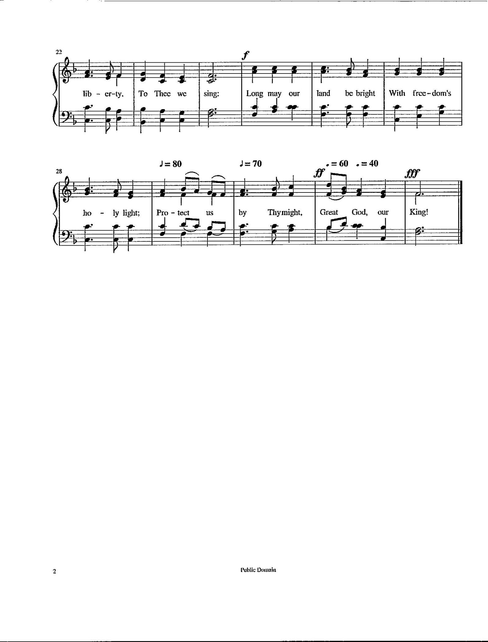 My Country Tis of Thee (america) - Digital Download Patriotic Sheet ...