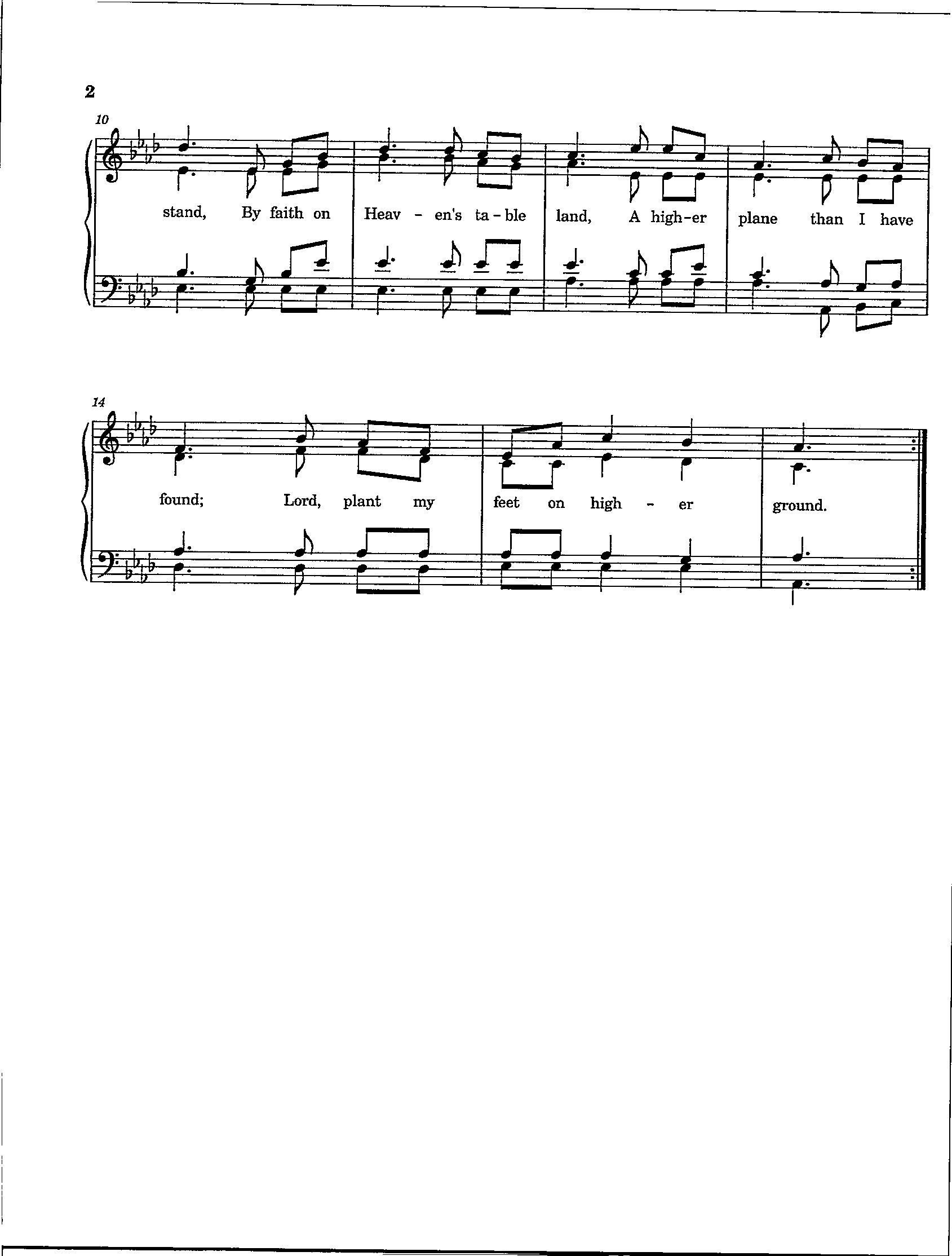 Higher Ground - Digital Download Hymn Tune Sheet Music for Piano With ...
