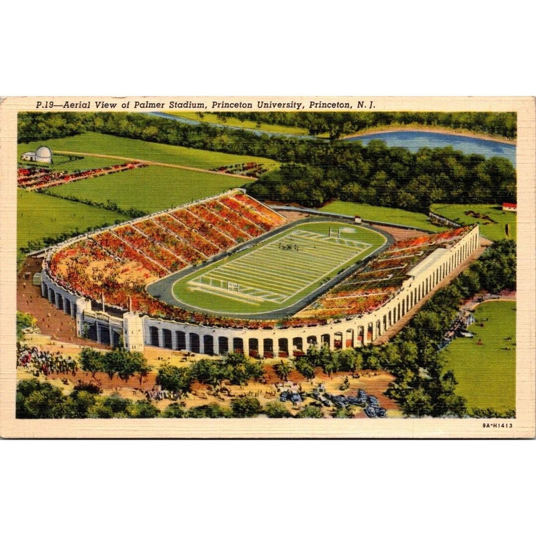 Postcard - Aerial View of Palmer Stadium Princeton Univ Princeton NJ ...