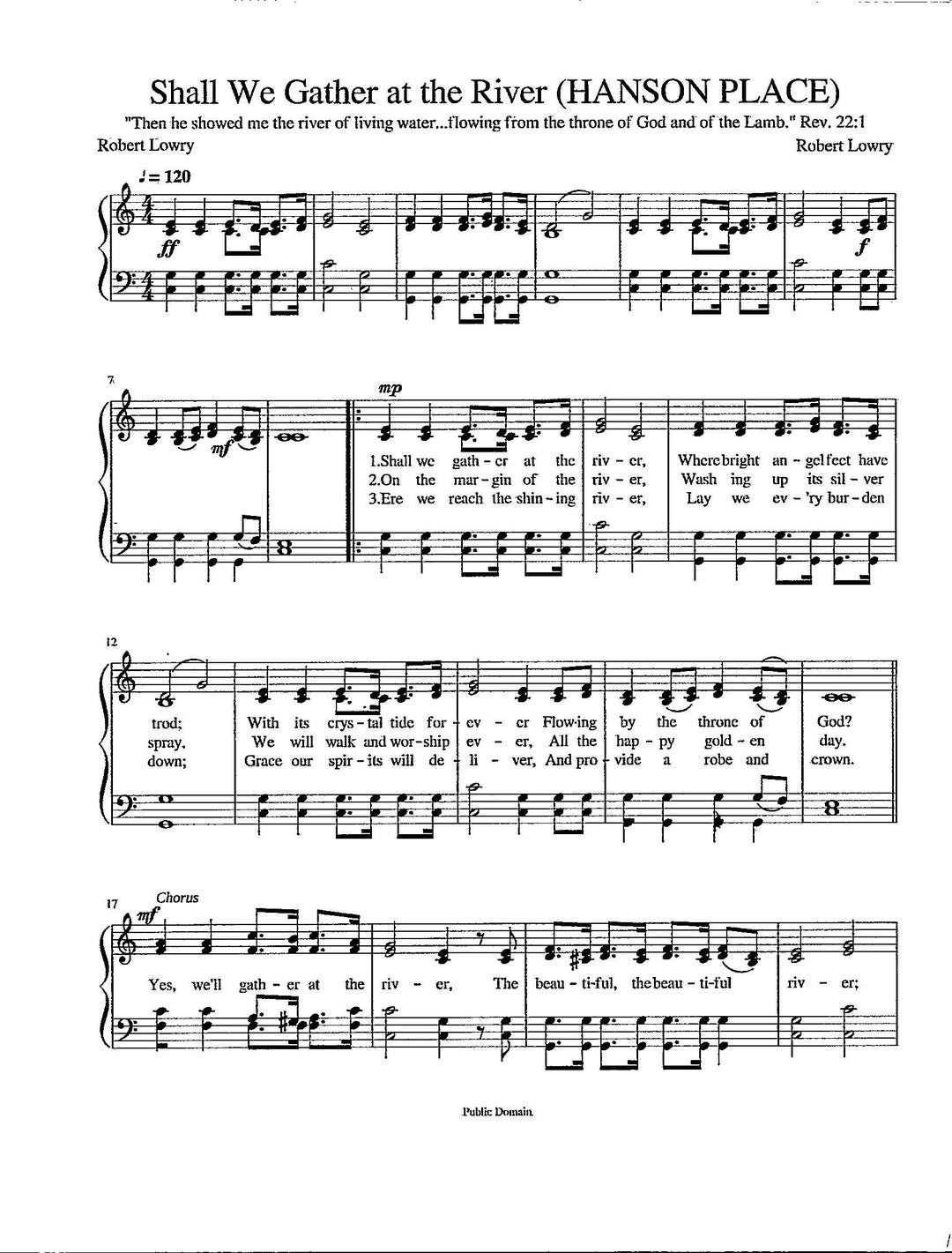 Shall We Gather at the River - Printable Digital Download Hymn Tune ...