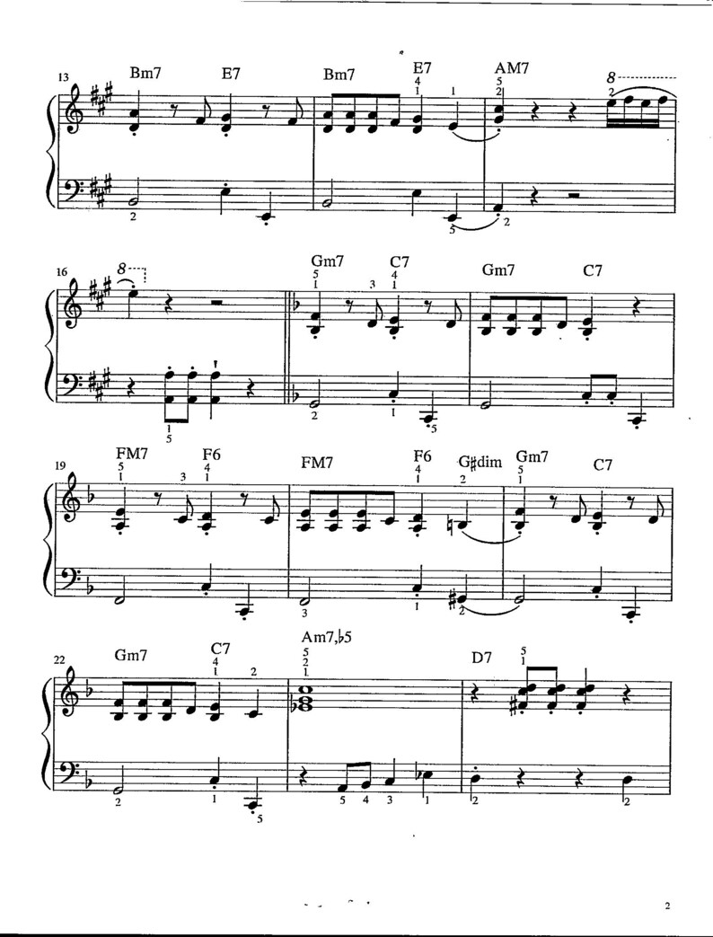 Tea for Two Digital Printable Easy Piano Cha-cha Style - Etsy