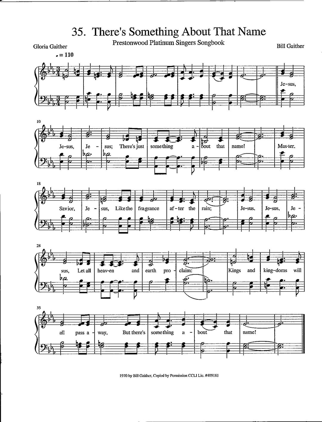 There's Something About That Name - Digital Download Hymn by Bill ...