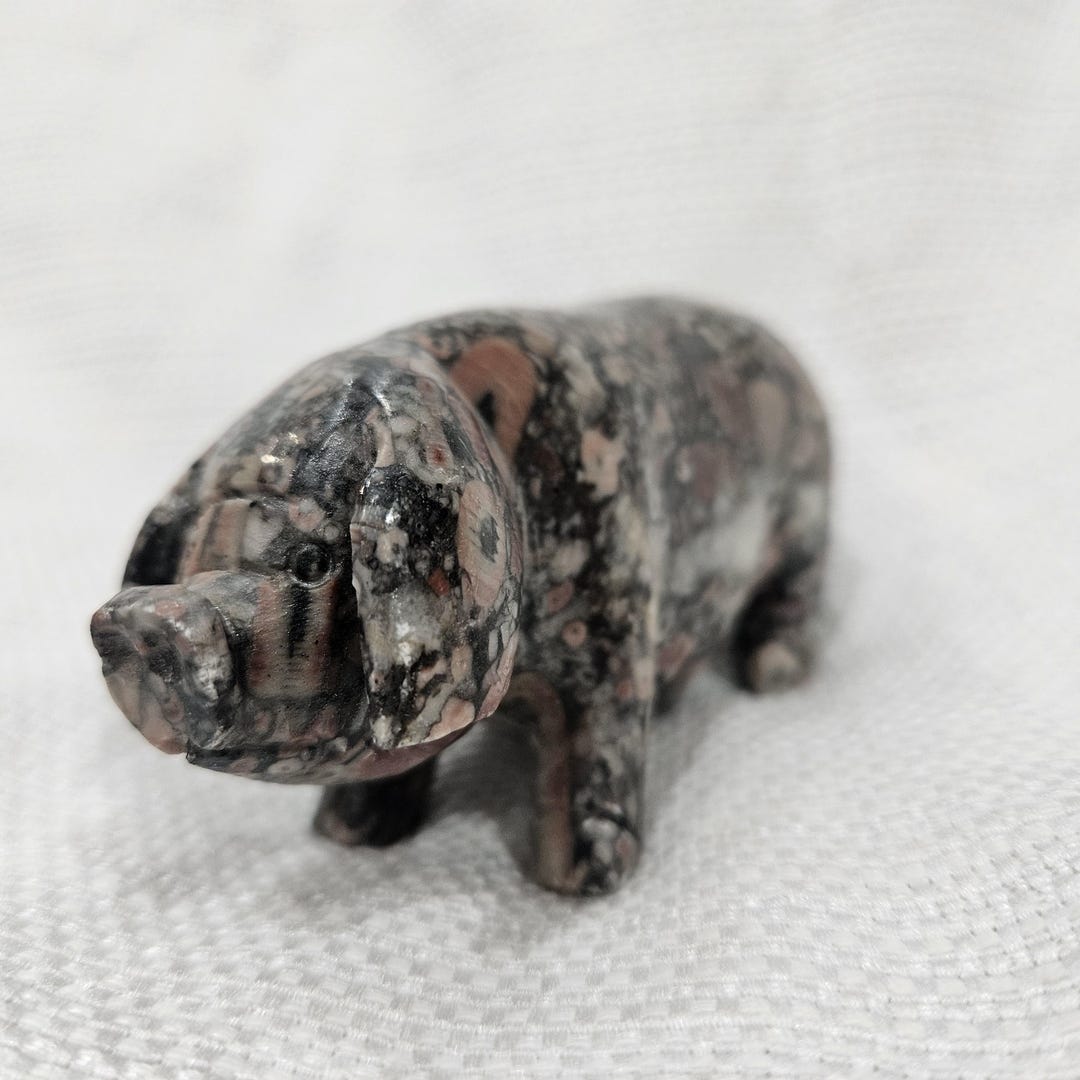 Vintage Jasper Pig Totem – Natural Stone Carving – Pig Lover Gift ...